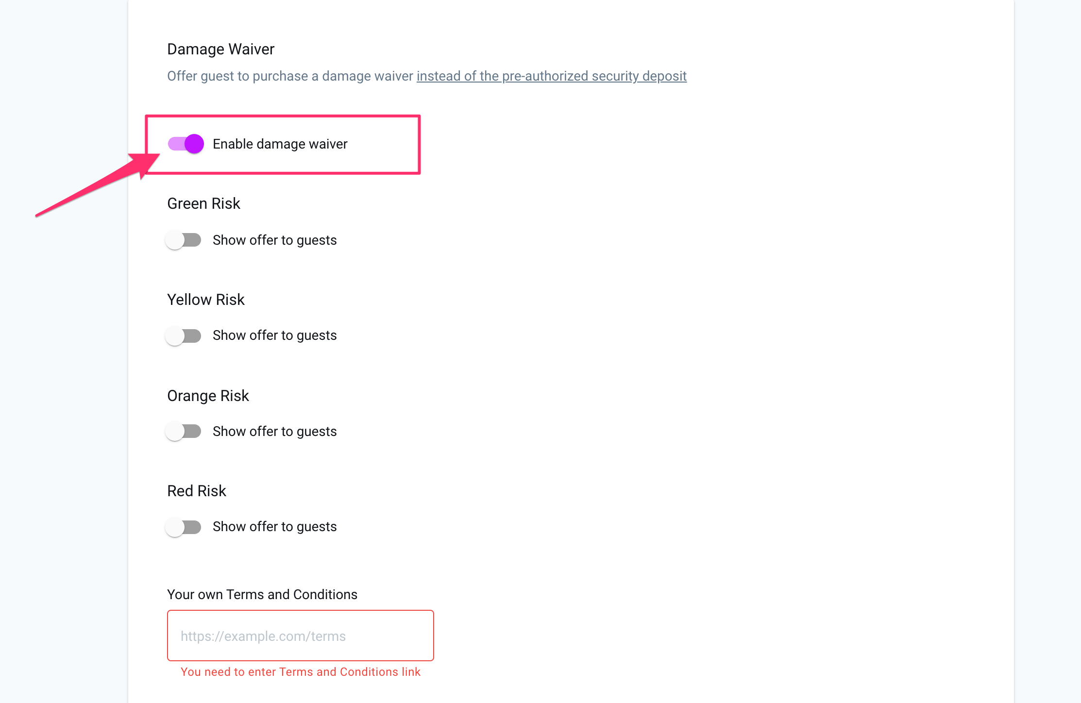 Security Deposit Screen | Autohost Docs
